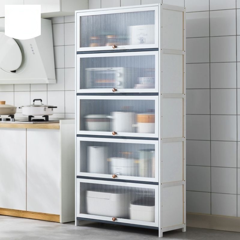 Kitchen Cabinet Multi-layer Kitchen Rack Storage Cabinet With Door Home ...