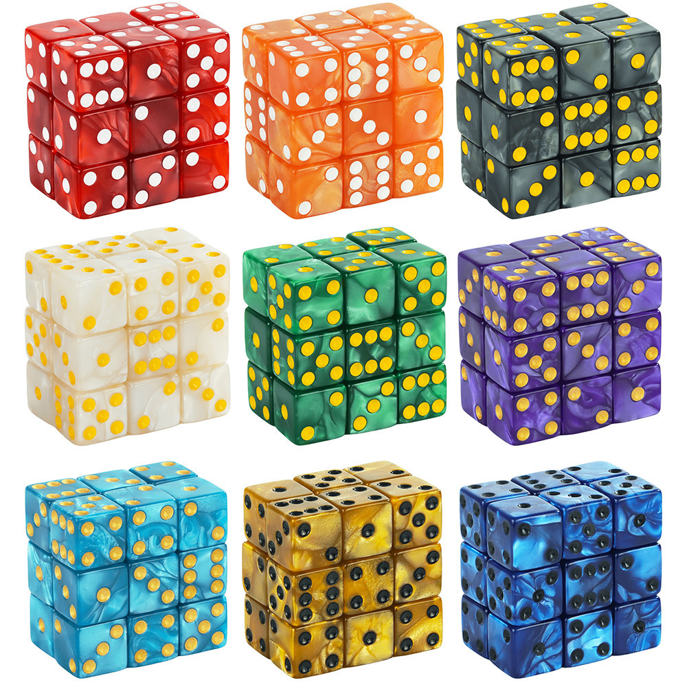 Marble Dice 10pcs 16mm Square Corners Dice 6 Sided Dice for Party ...