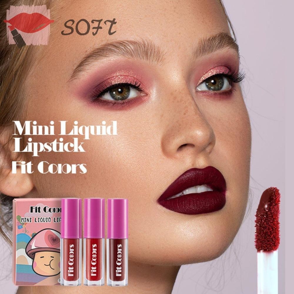 Softness 3pcsset Lipstick Set Waterproof Sexy Red Lip Stick Tint Long Lasting Matte Nude