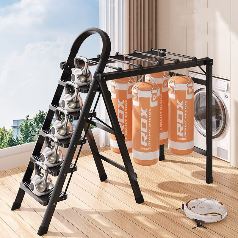 [Sg Seller] Ladder Multifunctional Clothes Hanger Household Ladder Step ...