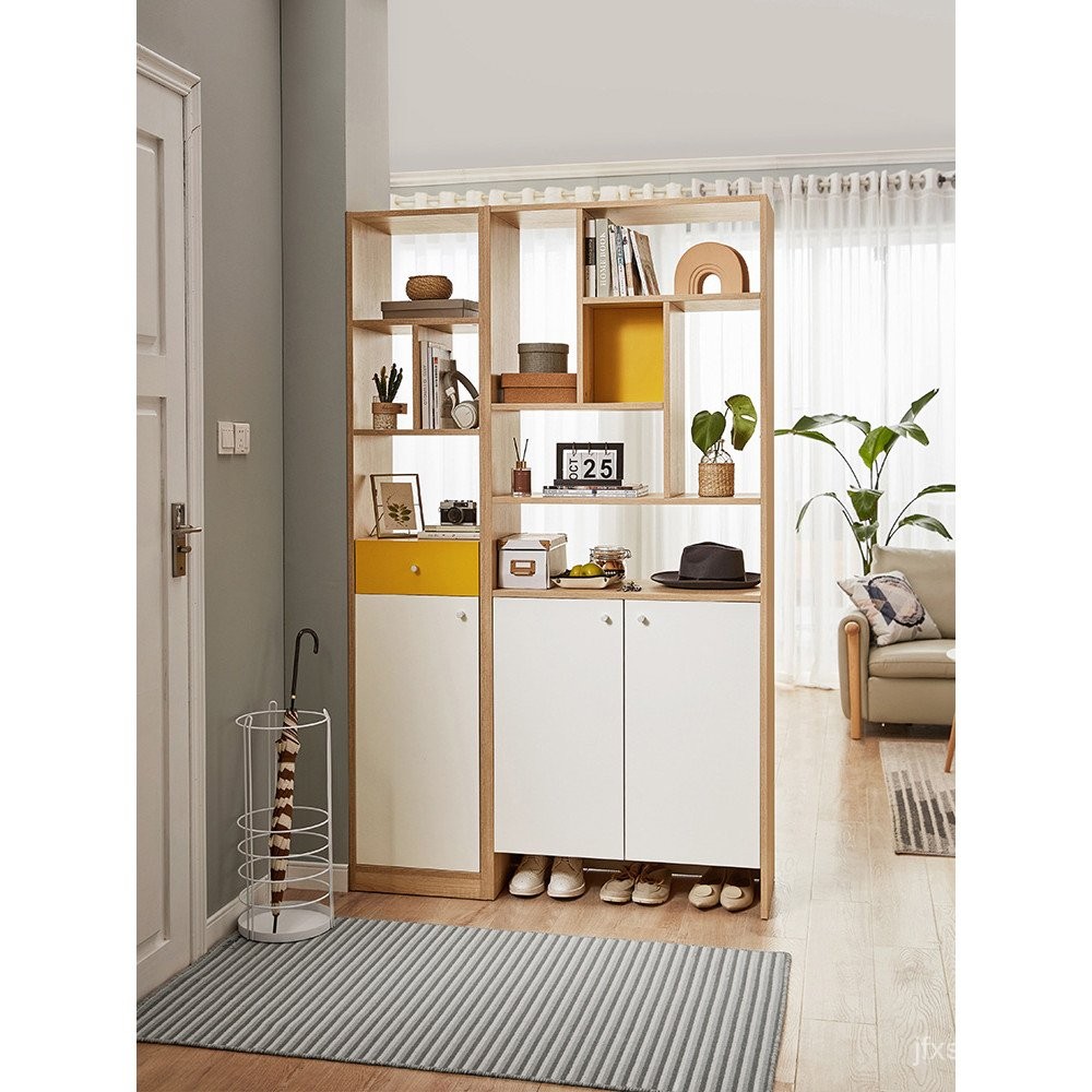 Lin's Original Wood Style Entrance Cabinet Shoe Cabinet Integrated ...