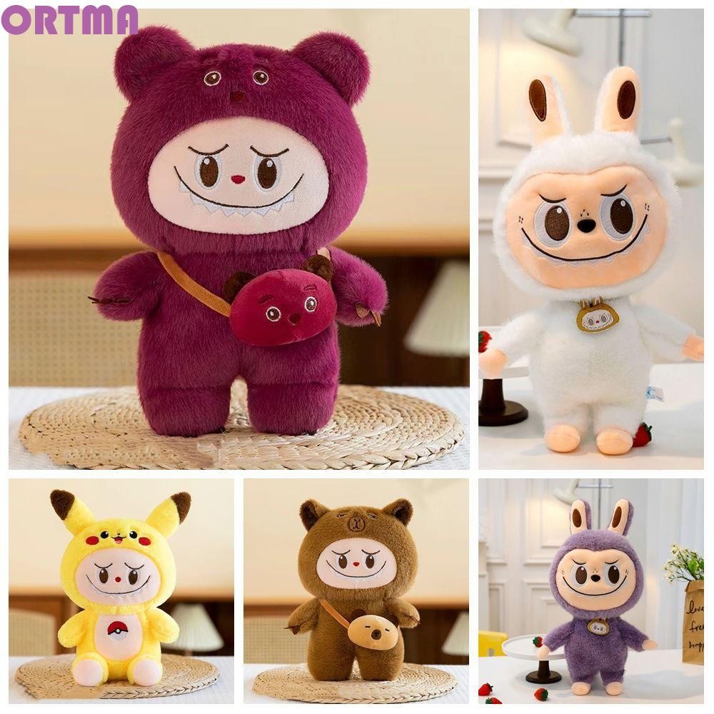 ORTMA Labubu Plush Stuffed Doll, Capybara Pikachu Labubu Time Plush Toy ...