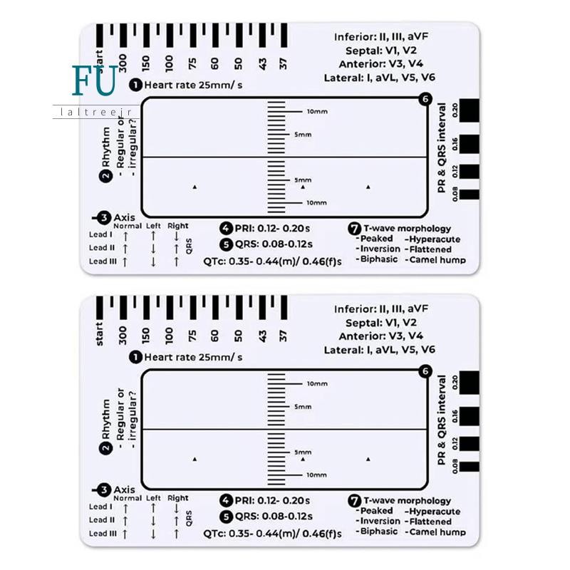 2pcs ECG 7 Step Ruler,ECG 7 Step Ruler for ECG/EKG Interpretation,ECG ...