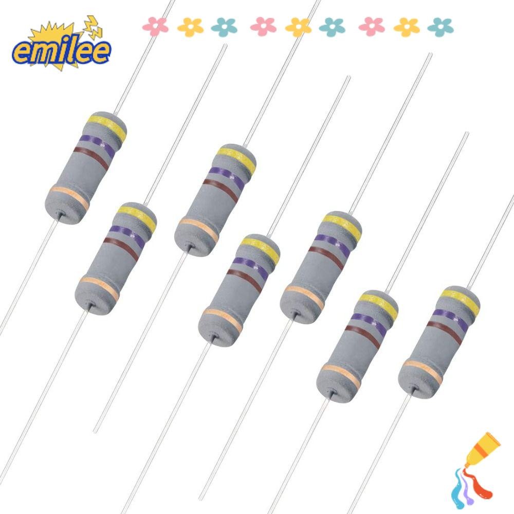 EMILEE 470 Ohm Resistor, 5% Tolerance 4 Bands, Low noise Carbon Film ...