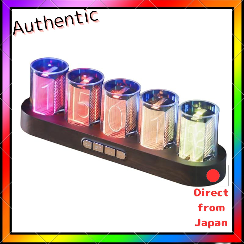 RISEN Nixie Tube Style Clock, Glowing Tube Alarm Clock, Retro Modern ...