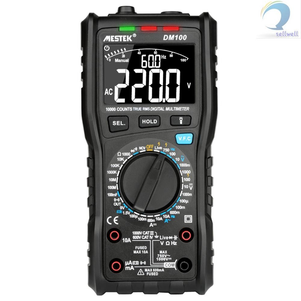 MESTEK 10000 Counts True RMS Multifunctional Digital Multimeter ...