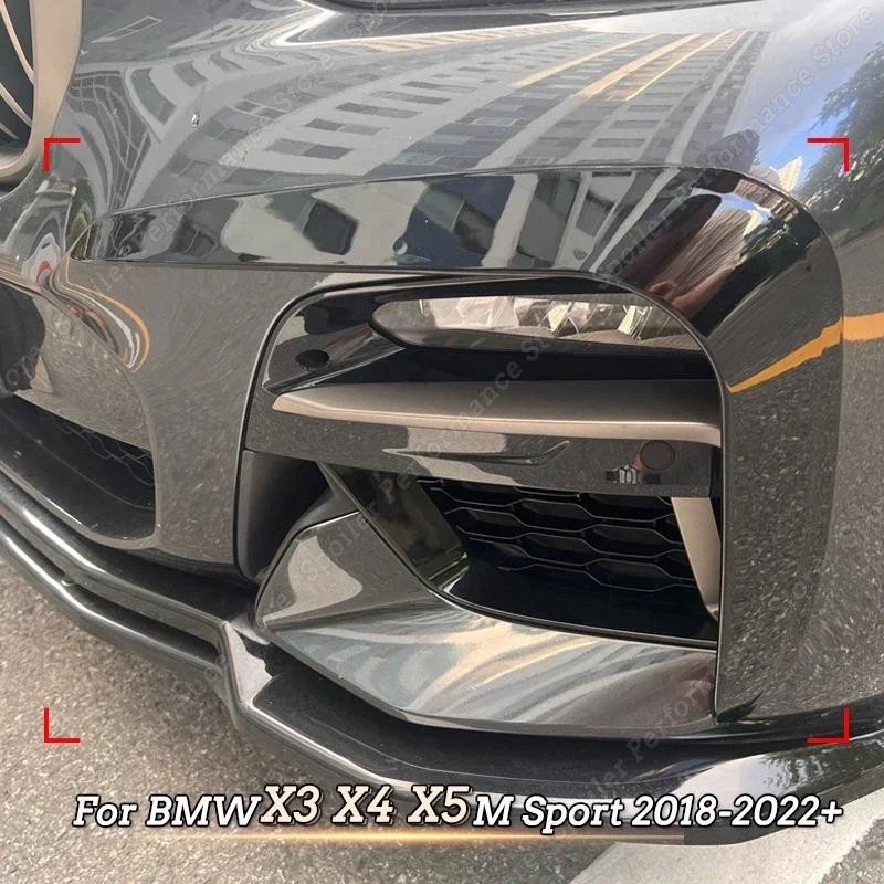 2Pcs Front Grill Vent Fog Frames For BMW X3 X4 X5 G01 G02 G05 M Sport ...