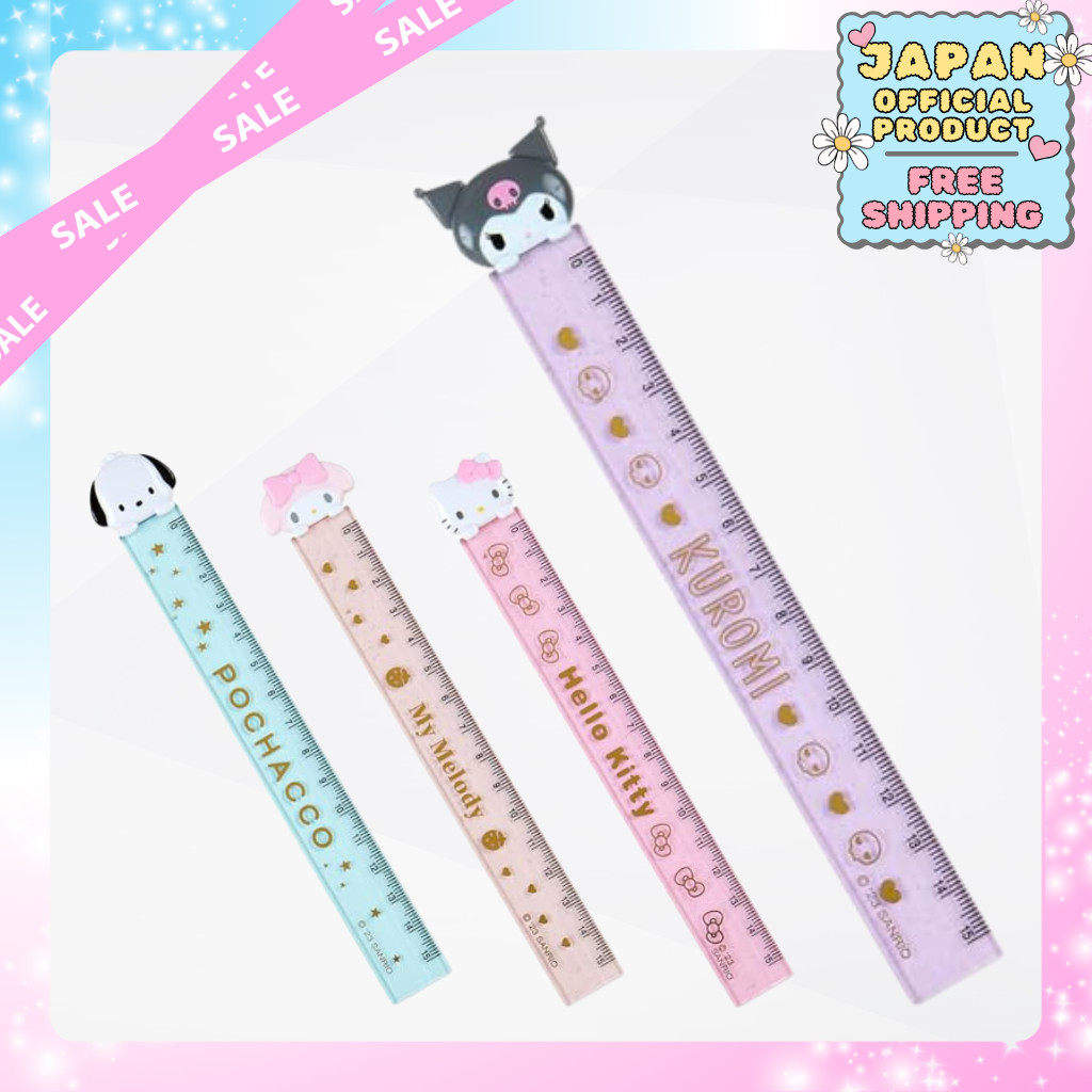 Sanrio Ruler Kids Learning Stationery Character｜Japan Official | Shopee ...
