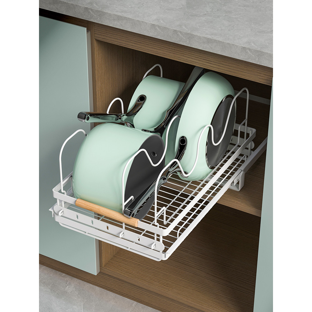 Pot Storage Rack Under Sink Pull-out Basket Cabinet Drawer Pull-out ...