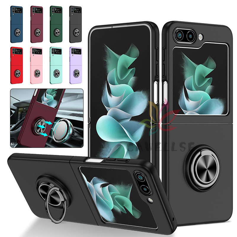 Skin Matte Armor Ring Kickstand Bracket Phone Casing Samusng Galaxy Z Flip 5 Z Flip 6 Z Flip 4 3 ...