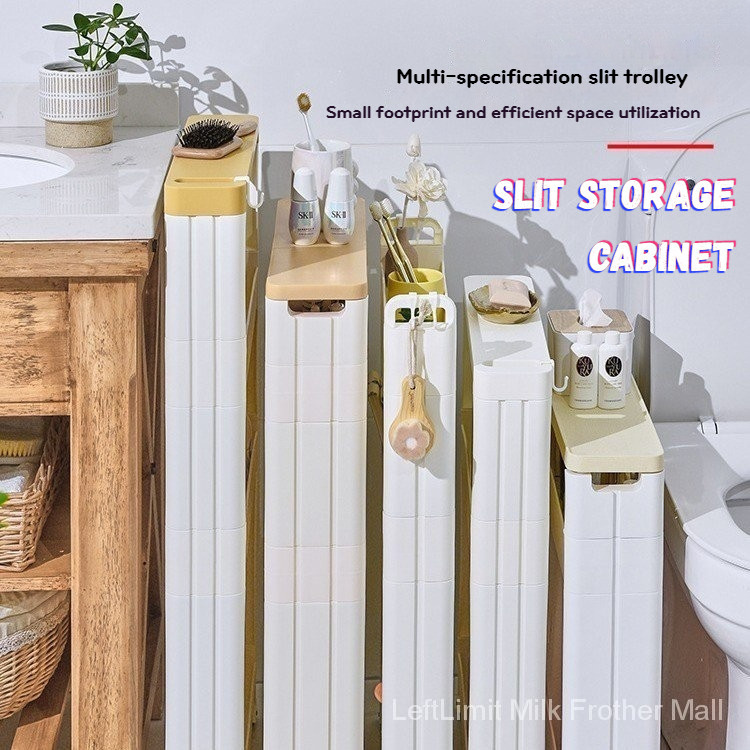 NEW 10cm Narrow Gap Storage Trolley Bathroom Gap Storage Rack Toilet ...