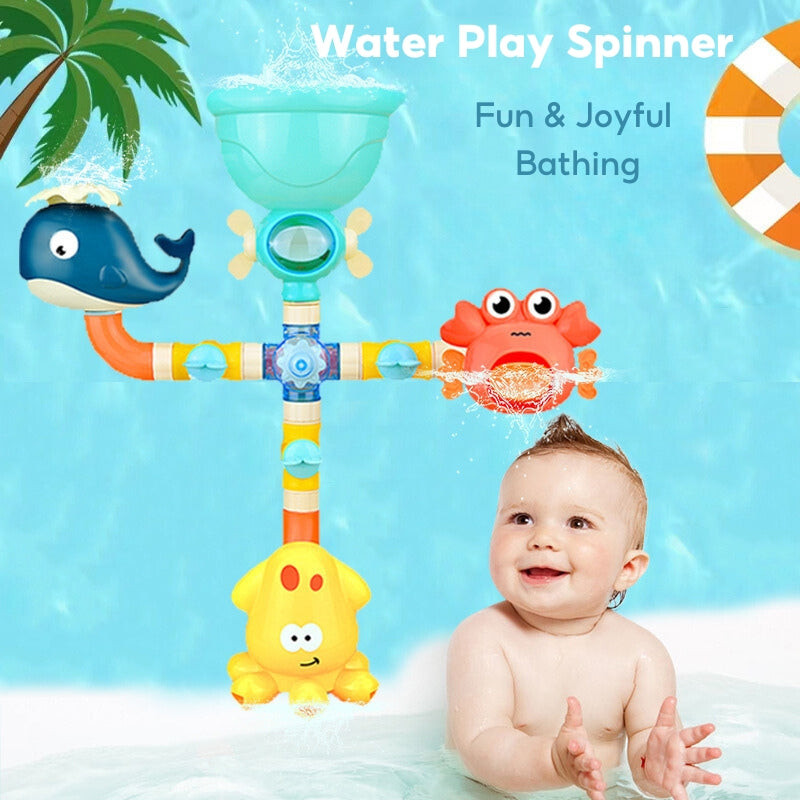 Baby Toddler Kids Wall Bathtub Mounted Whale Crab Giraffe Bath Toy Set ...