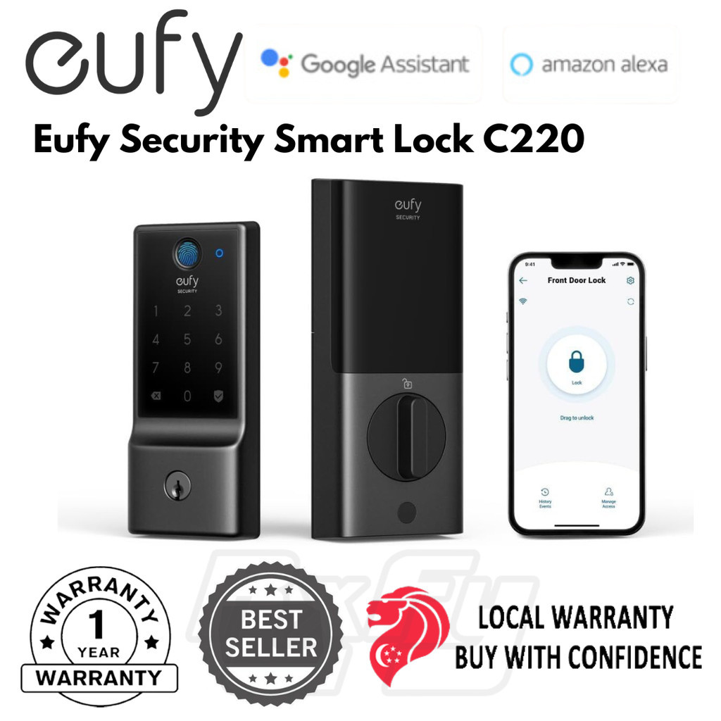 eufy Security Smart Lock C220 Fingerprint Keyless Entry Door Lock Wi-Fi ...