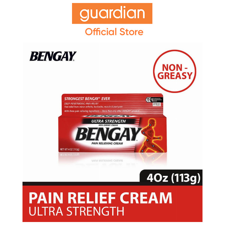 Bengay Ultra Strength Non-Greasy Pain Relieving Cream, 4oz | Shopee ...