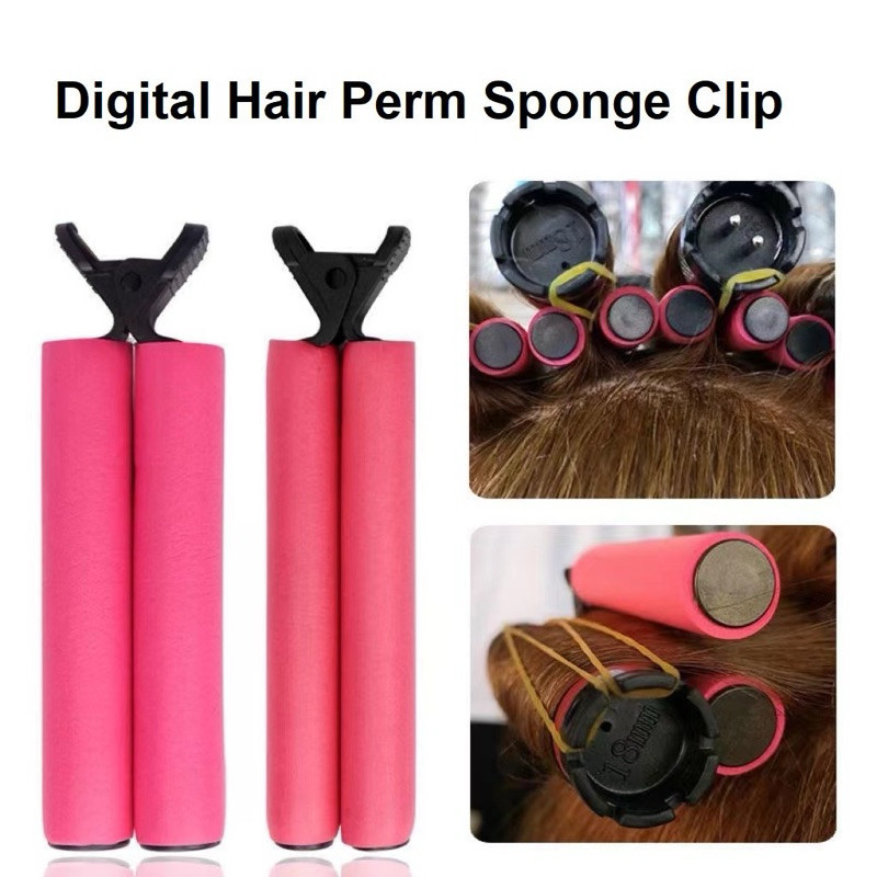 Hot perm seamless insulation clip hair perm sponge clip digital machine ...