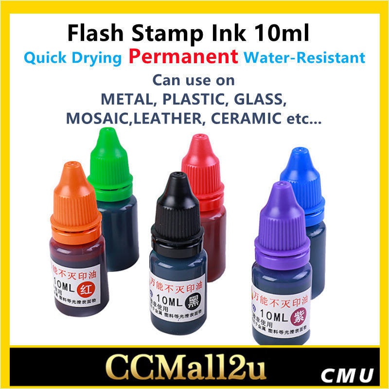 Flash Stamp Refill Ink Quick Drying Stamp Ink Rubber Stamp Ink Sesuai ...