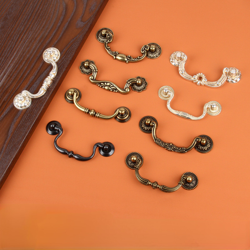 Chinese classical drawer handles European antique bedside table double ...