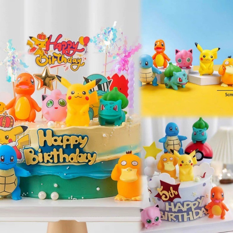 Pokemon Anime Figures Pikachu Toys Model Charmander Psyduck Squirtle ...