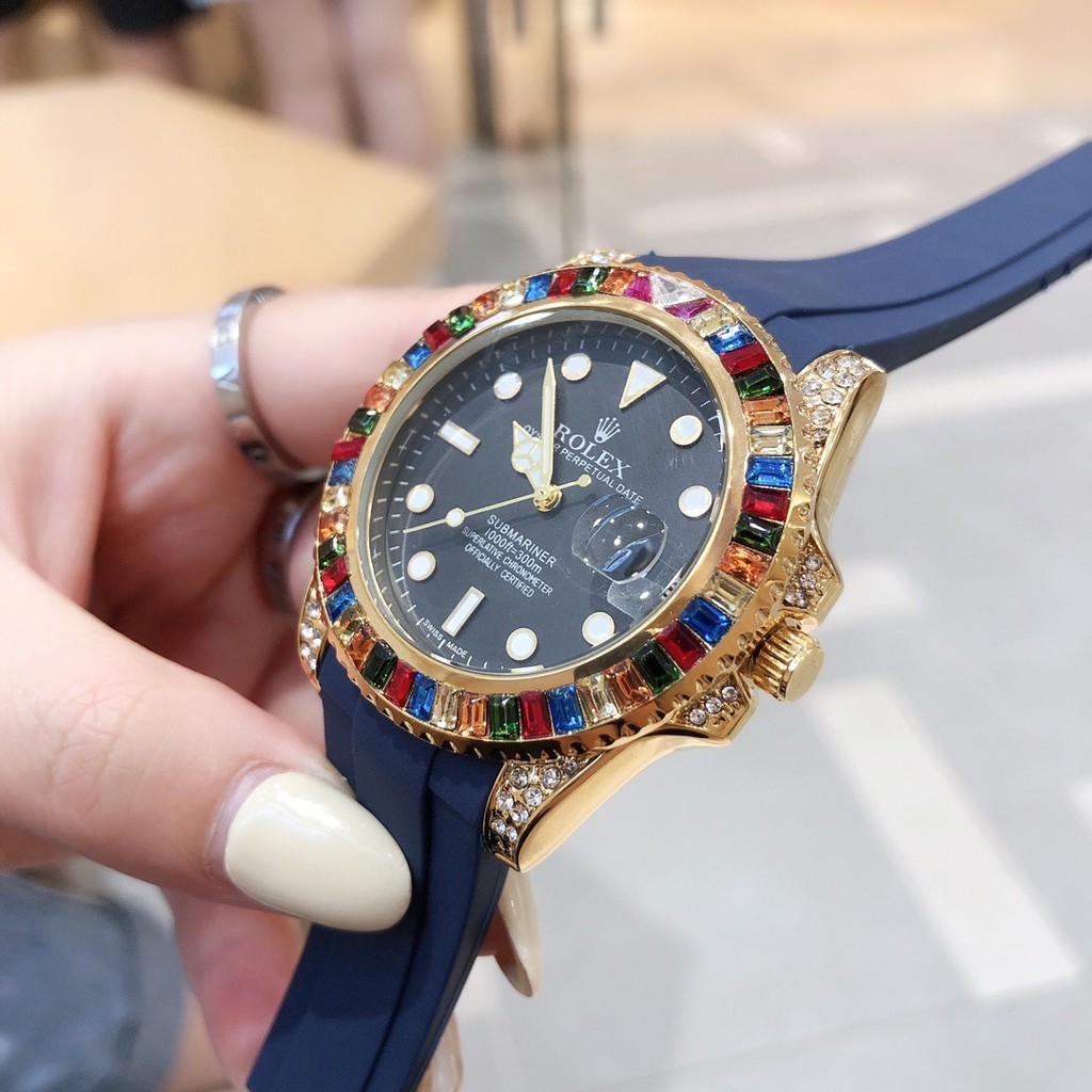 Watch Quartz Multi-Function Water Ghost Labor QuartzWatch Colorful Stone Water Ghost House ...