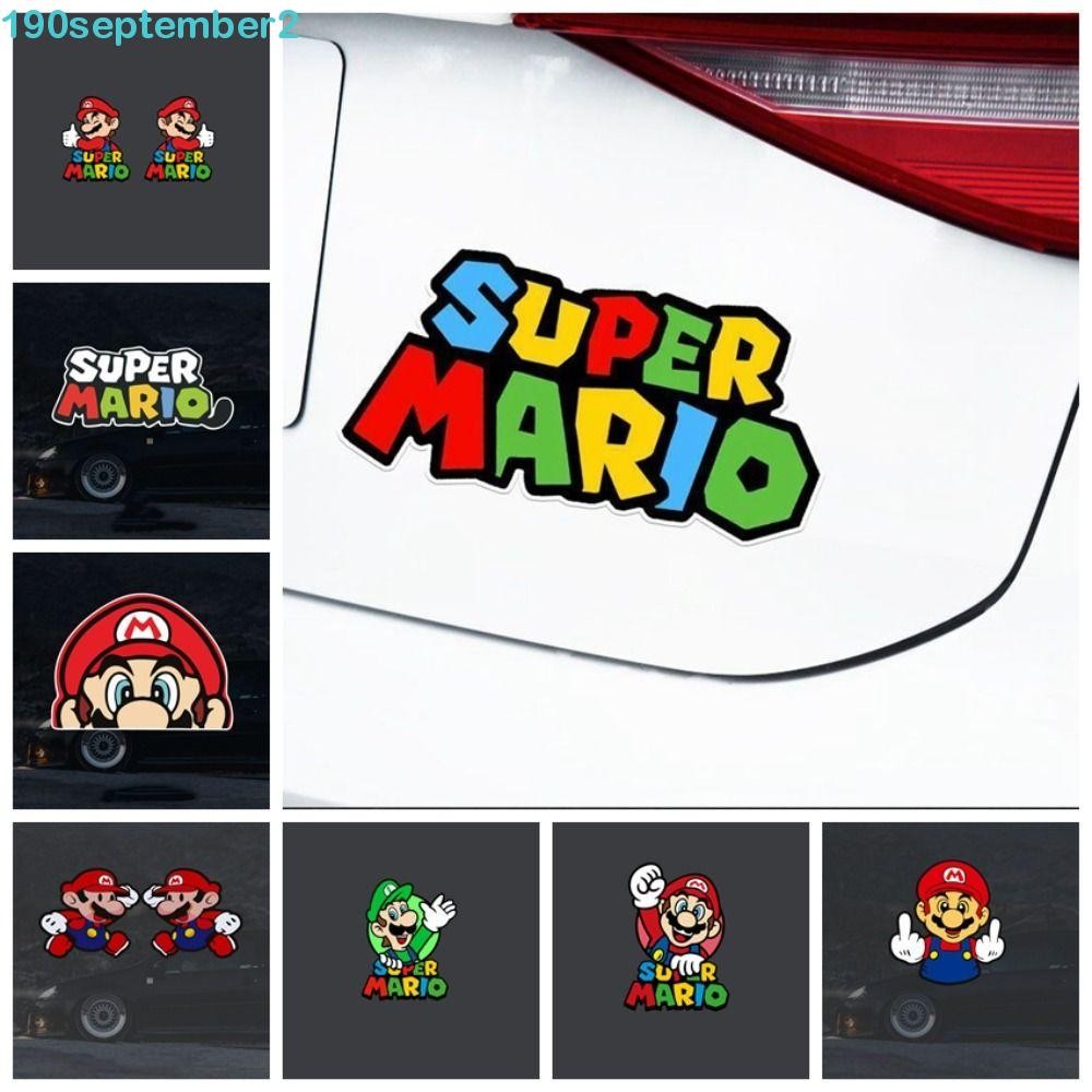 SEPTEMBERB Super Mario Car Decal, Mario Bros Anime Peripherals Super ...