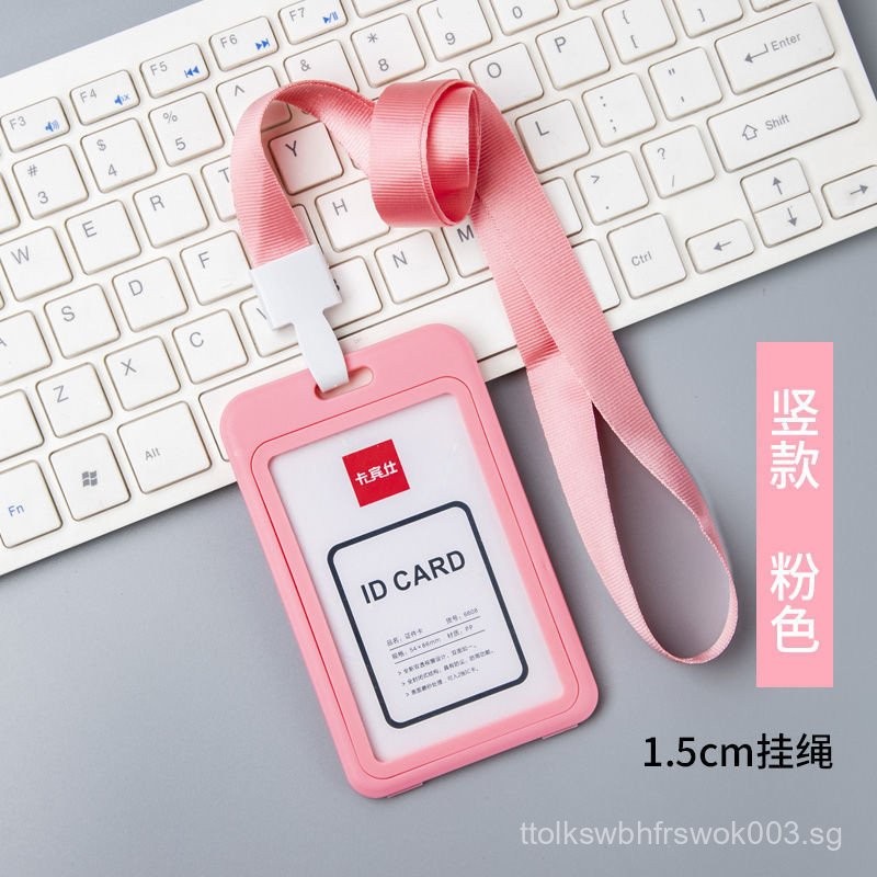 Double-Sided Transparent Card Holder Access Control Badge Work Card ...