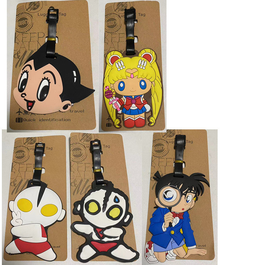 Sailor Moon Conan Astro Boy Wooden Salted Egg Superman Luggage Tag ...