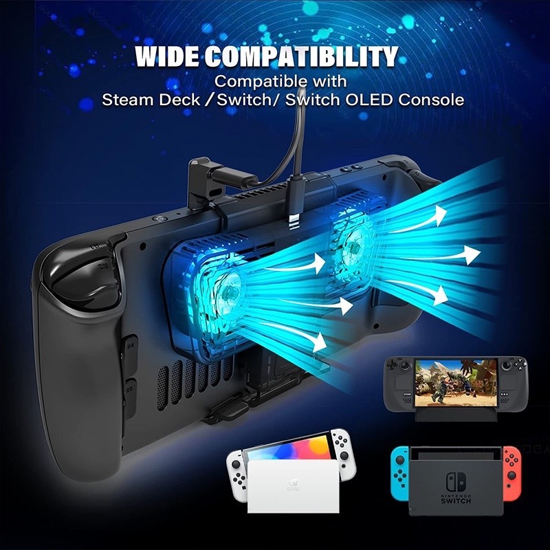 Steam Deck Cooling Fan with Holder Stand Station for Steam Deck ...