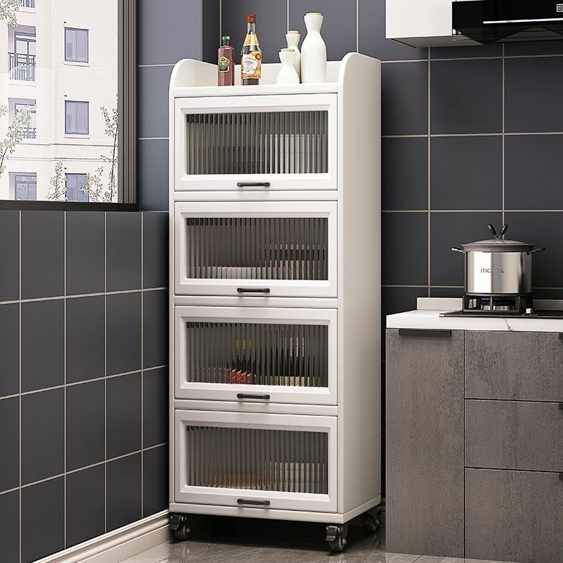 Kitchen Cabinet Storage With Wheels Multi-layer Floor Shelf ...