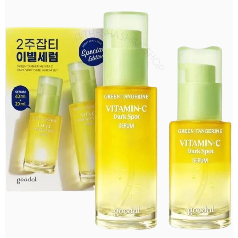 GOODAL Green Tangerine Vita-C Dark Spot Care Serum Set (40mL + 20mL ...