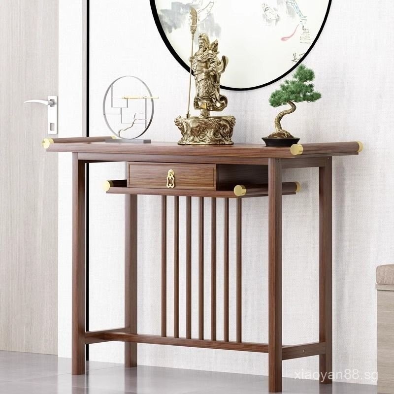 Table against the Wall New Chinese Style Altar Light Luxury Console ...