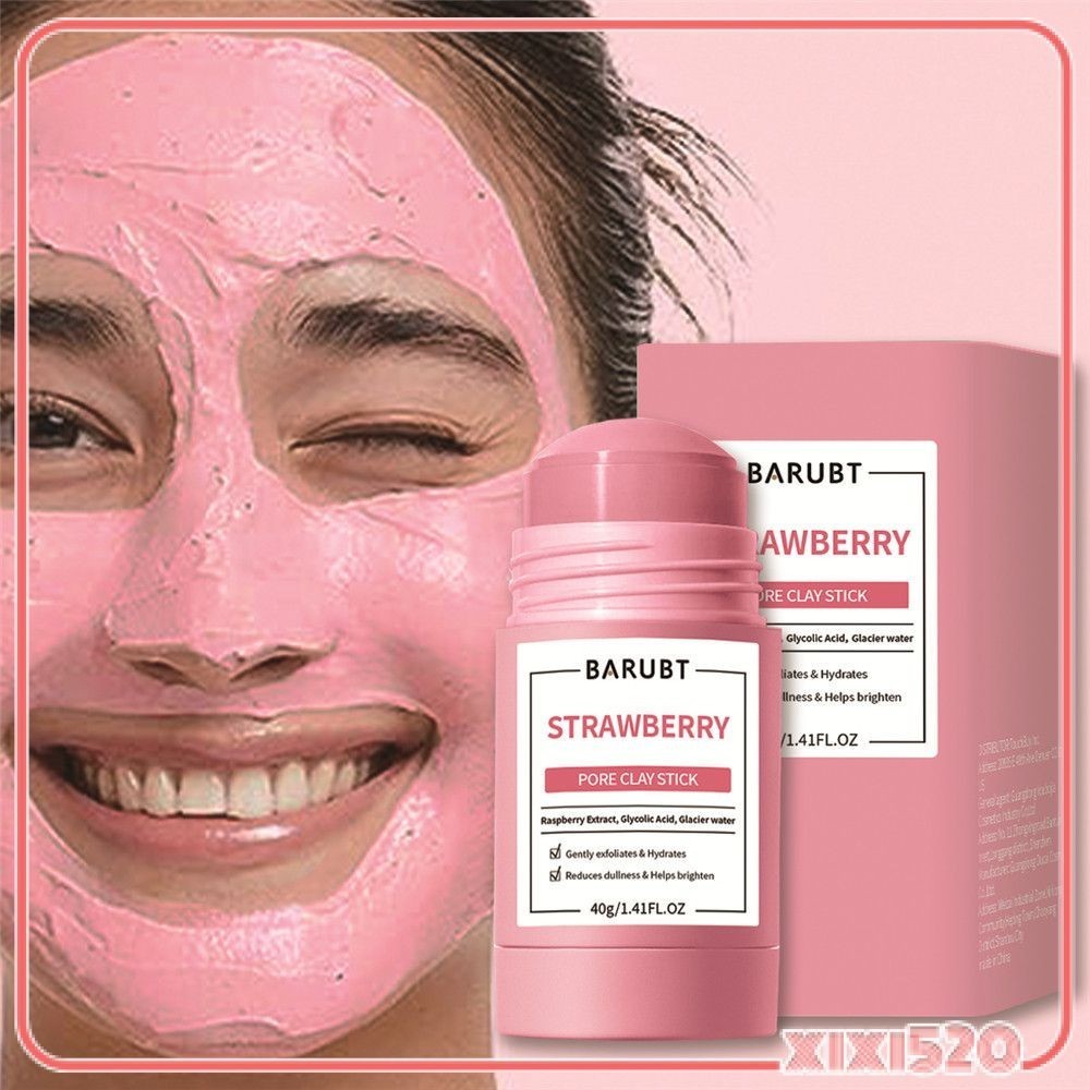 Barubt 40g Strawberry Smearable Mud Mask Removes Blackheads And Acne ...