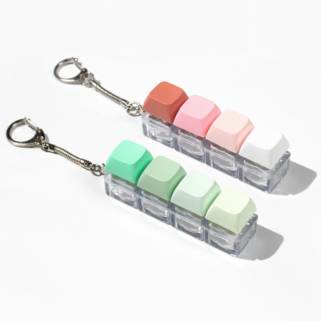 Mechanical Keyboard Fidget Toy with Blue / Silent switch Keychain ...