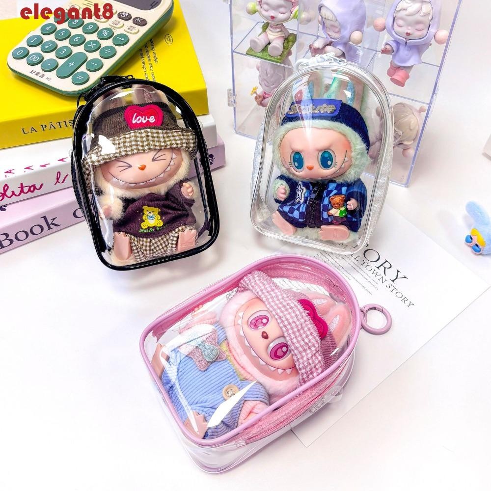 ELEGANT Labubu Display Bag, With Keychain Dust-proof Labubu V2 Doll ...