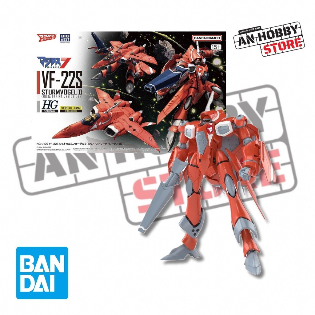 Bandai ASSEMBLY MODEL HG 1/100 VF-22S STURMVOGEL II (MILIA FARINA JENIUS USE) | Shopee Singapore