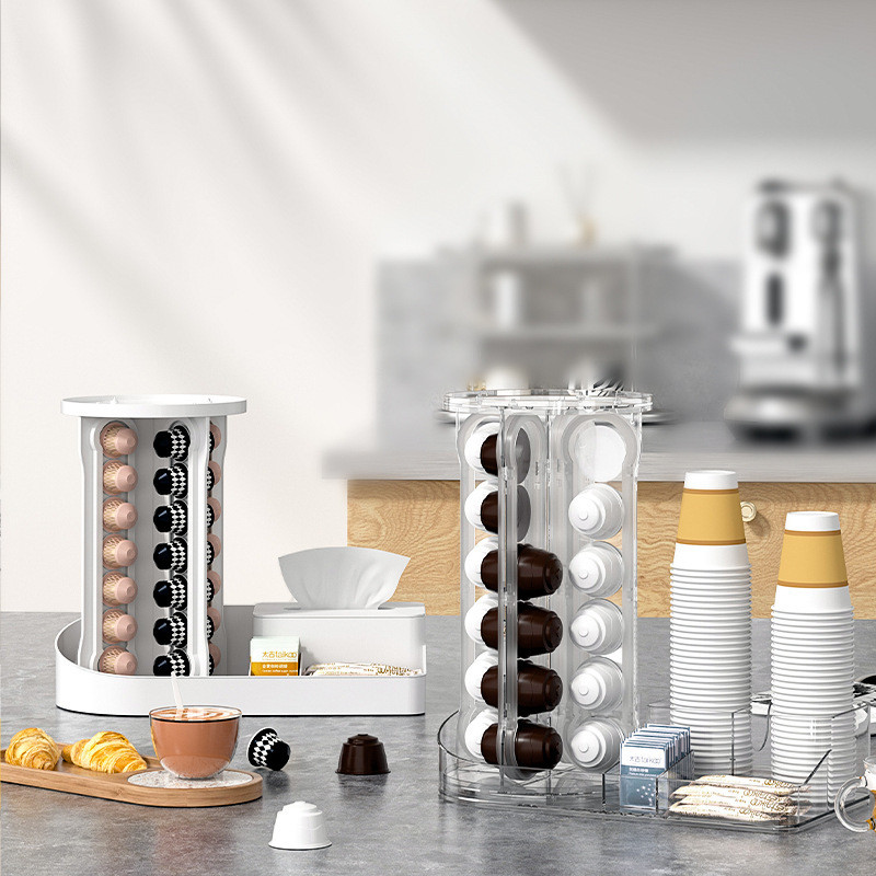 [48H Shipping] Capsule Coffee Storage Rack Rotatable Display Stand ...