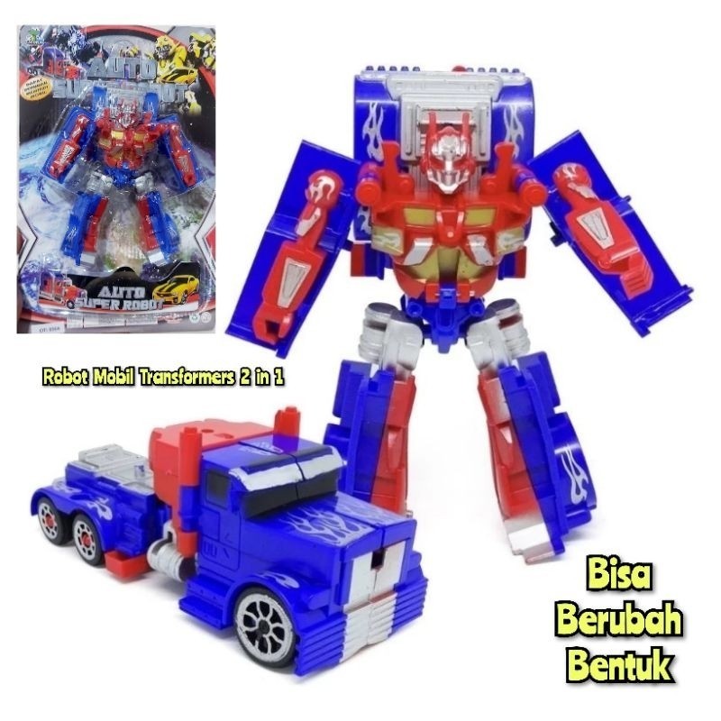 Kkl educational car shape changing transformers robot toy - Boy's robot ...