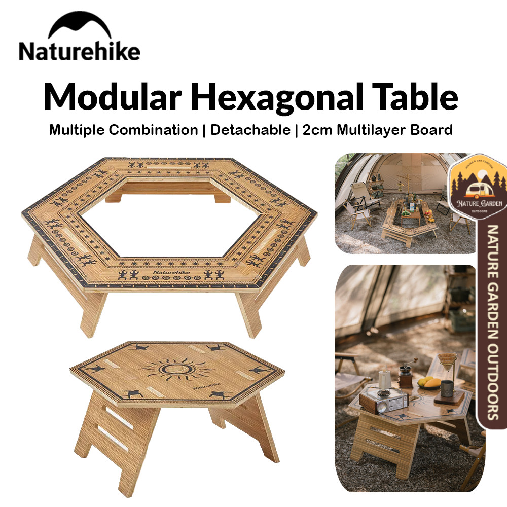 Naturehike Modular Hexagonal Table Multipupose Splicing Table DIY Multi ...