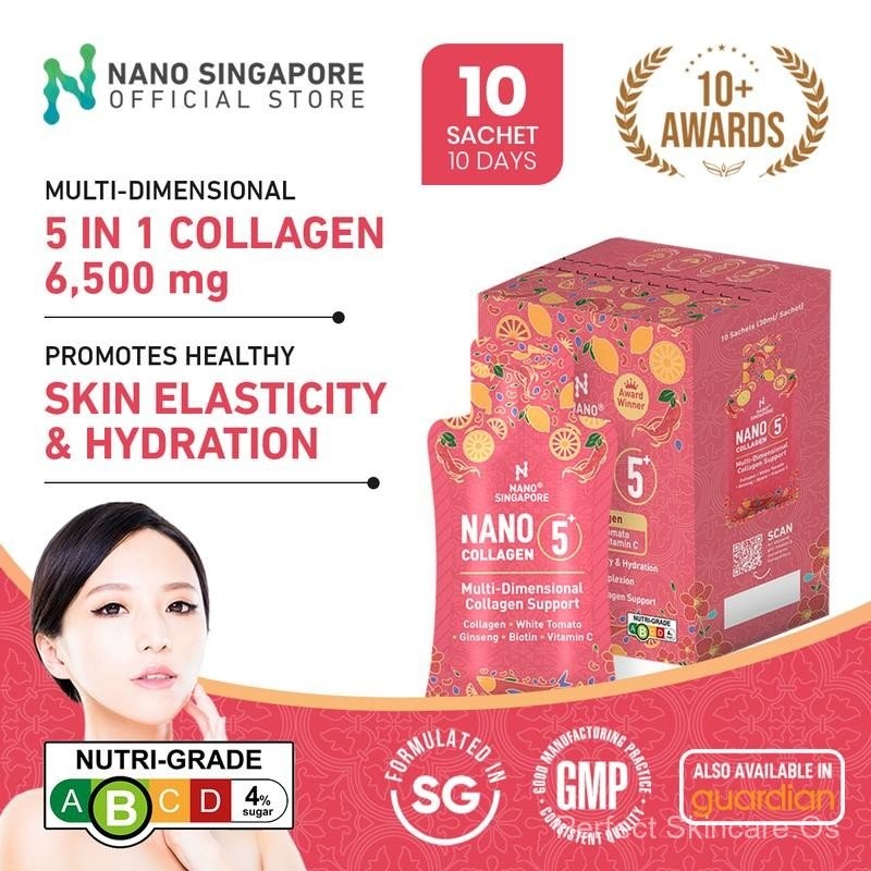 Nano Collagen 5+ Drink 6500mg - 30ml, 5 in 1 Multi-dimensional Collagen ...