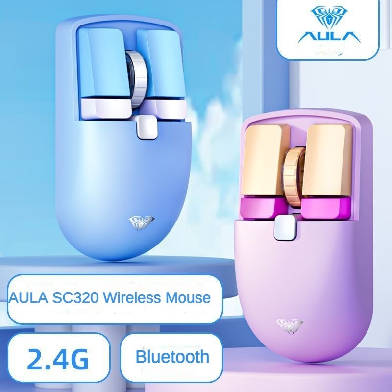 AULA SC320 Mouse Wireless Dual-mode Bluetooth 2.4g Rechargeable Models ...