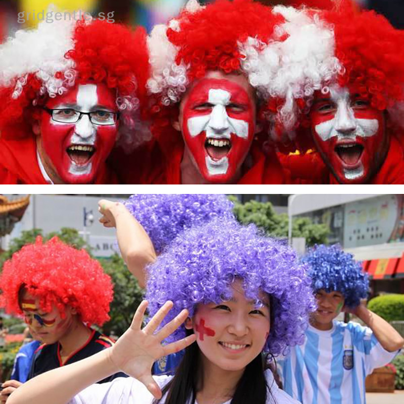 [Gridgentle] Soccer Sports Parties Cheer Wig Props 2024 European ...