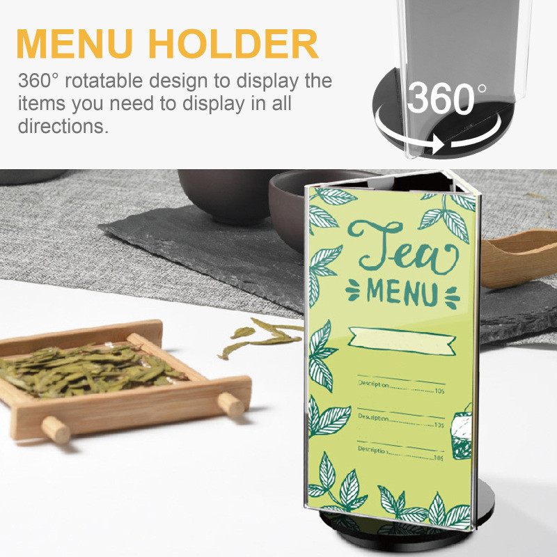 Clear Rotatable Acrylic Sign Holder/Tabletop Menu Display Board/Stand ...