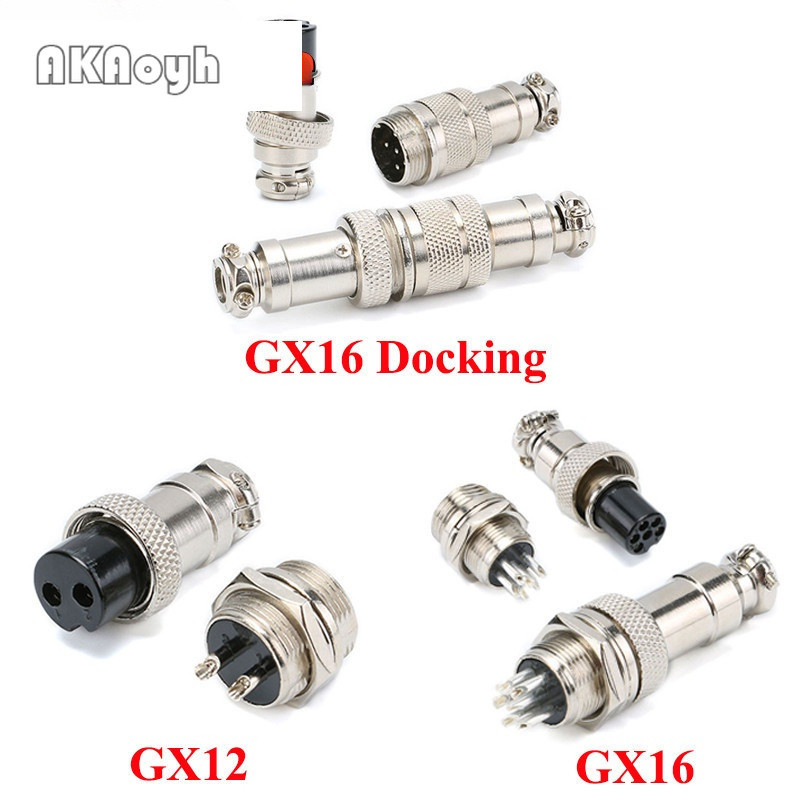 2Pcs / 1 set GX16 2/3/4/5/6/7/8 Pin GX12 Male & Female Circular ...