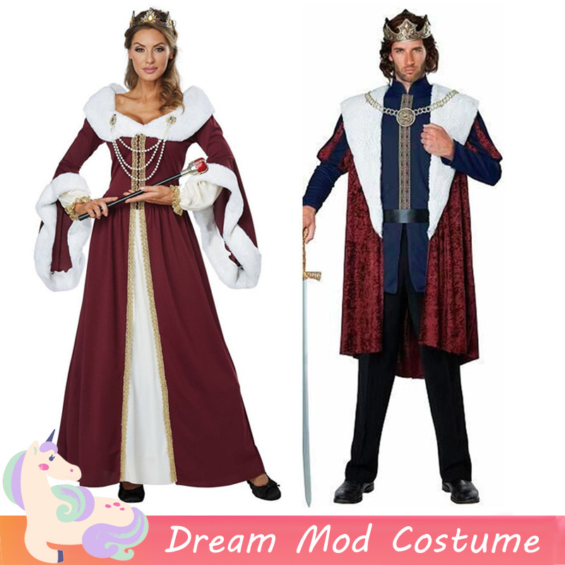 Traditional European Palace King Queen Cosplay Costume For Adult Loyal ...