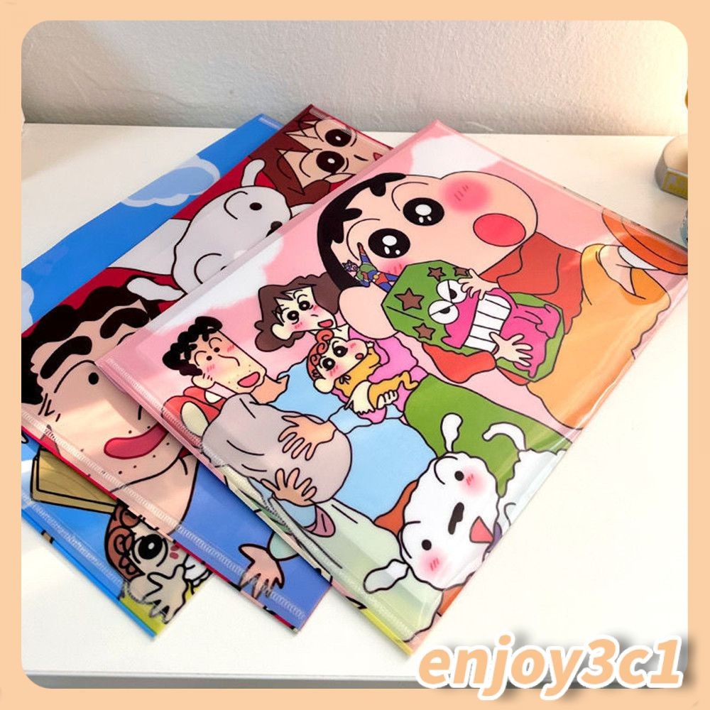 Crayon Shinchan Large Capacity A4 File Folder Test Paper Storage ...