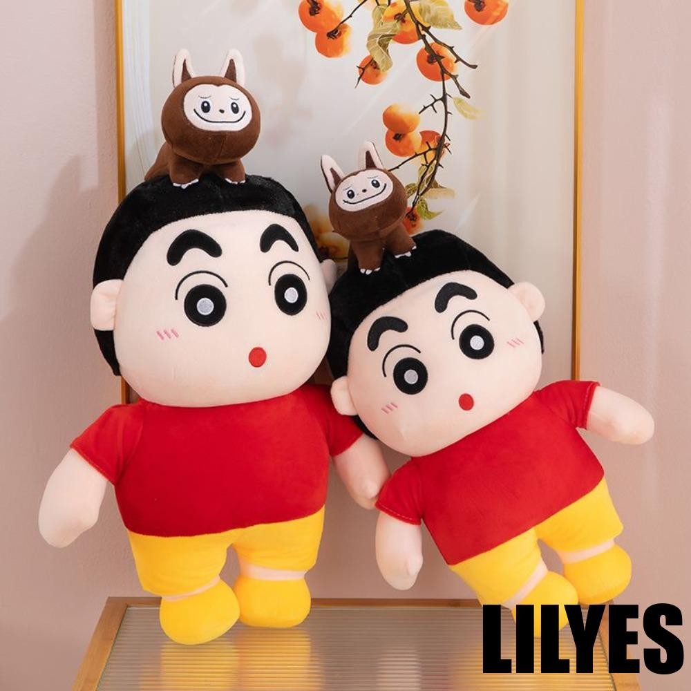 LILYES Labubu Crayon Shin Chan Plush Doll, Stuffed Soft Labubu Crayon ...