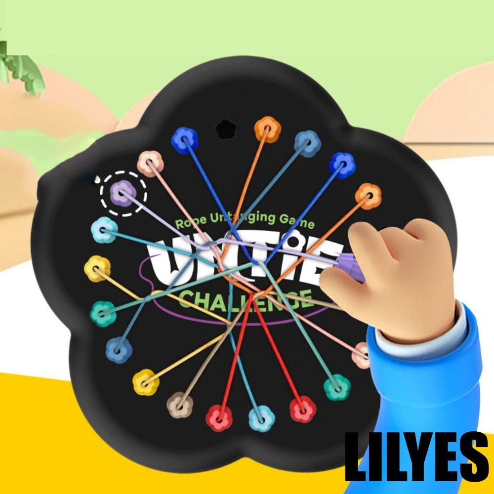 LILYES Kid Rope Knots Game, Challenge Color Brain Strategy Montessori ...