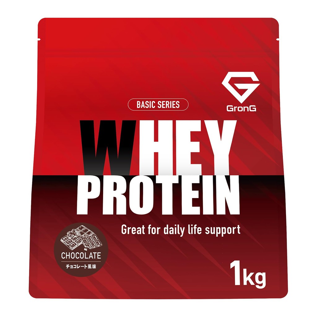 GronG Whey Protein 1kg Basic Chocolate Flavor 11 types of vitamins included domestically ...