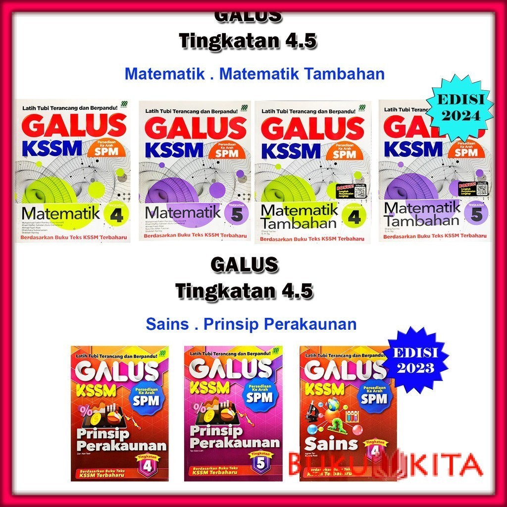 Training Book: GALUS KSSM Mathematics Form 4 / 5 2024 & GALUS KSSM ...