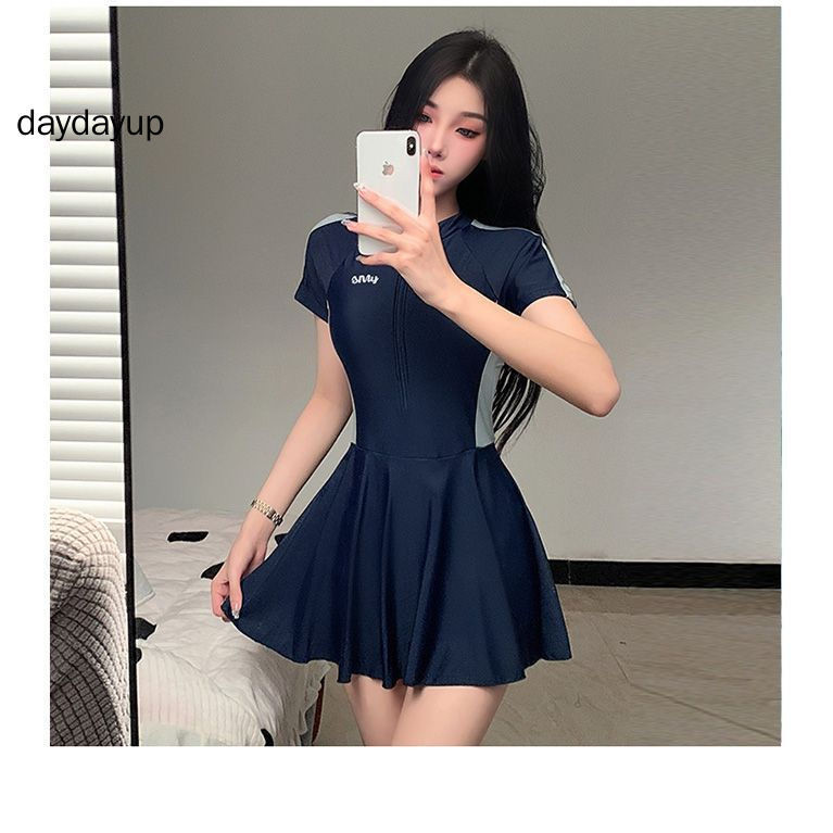 Sports Conjoined Body Swimsuit for Women Conservative Slim Fit Body ...