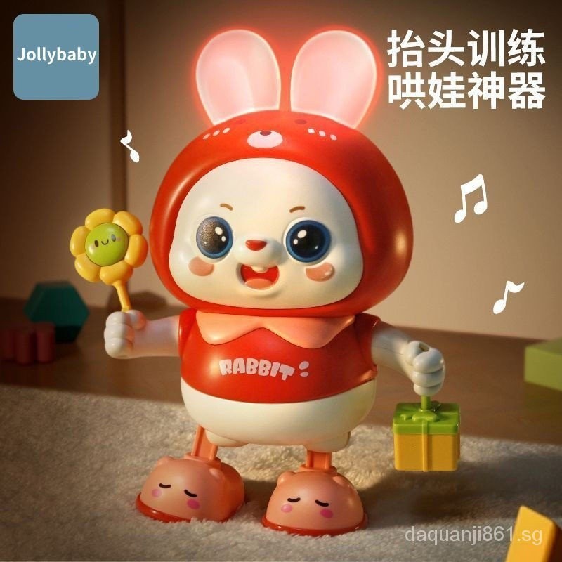 Free shipping jo electric dance rabbit toy baby practice raising head ...
